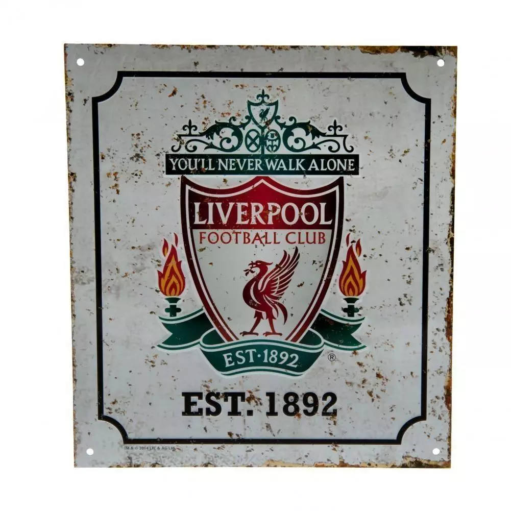 Liverpool FC Retro Logo Metal Sign | Footymania UK