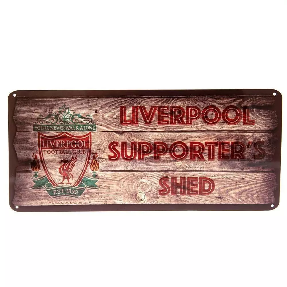 Liverpool FC Shed Metal Sign | Footymania UK
