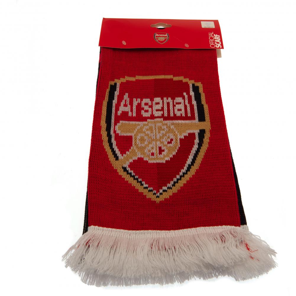 Arsenal FC Red & Blue Split Colour Jacquard Knit Scarf