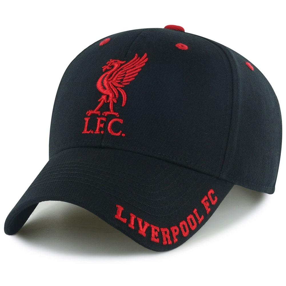 Liverpool FC Black Liverbird Frost Design Cap | Footymania UK