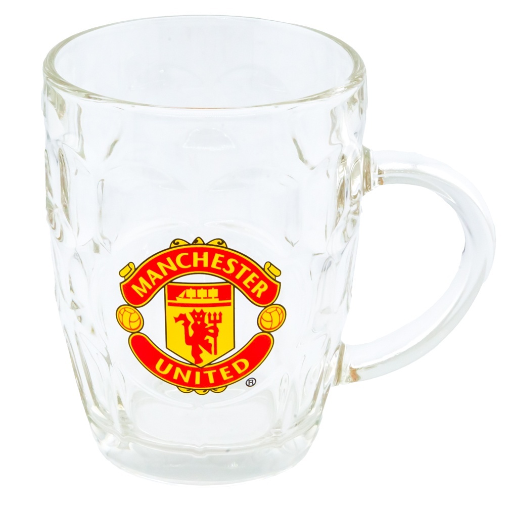 Manchester United FC Classic Dimpled Pint Glass Tankard